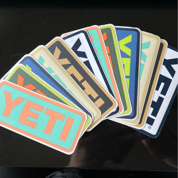 Yeti | Other | Set Of 2 Yeti Stickers 2 Of Each Color | Poshmark